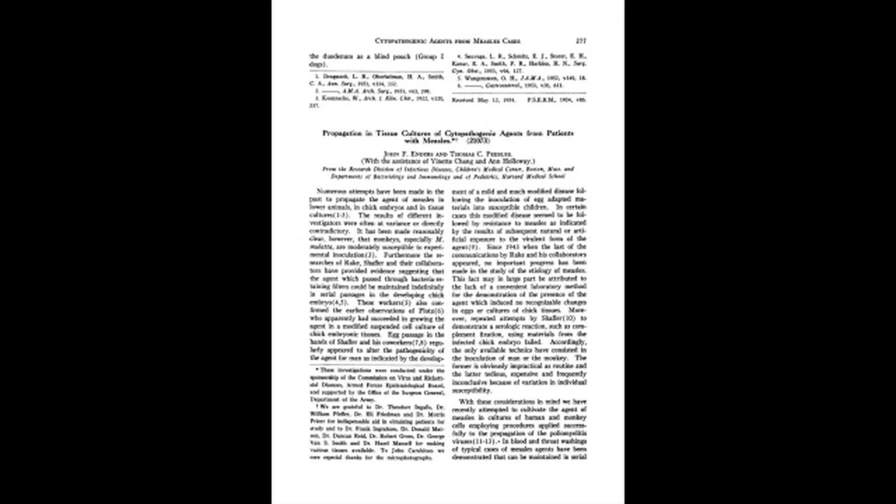 The paper that (re-)started the virus myth / lie: John F. Enders and ...