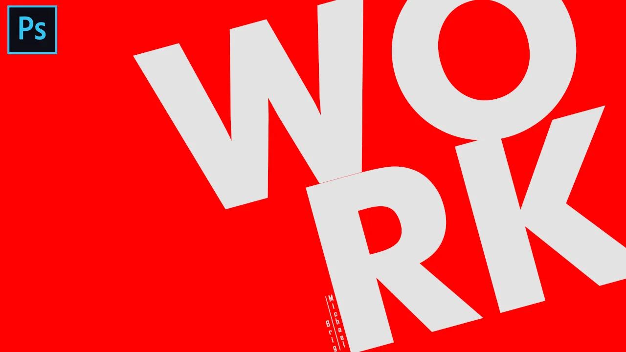 How to create a minimalistic text poster design in Adobe Photoshop