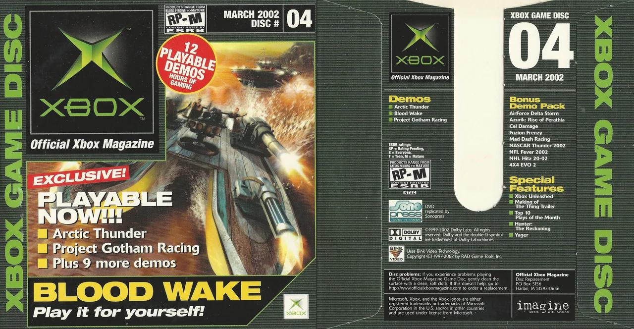 OFFICIAL XBOX MAGAZINE ISSUE 4 XBOX DEMO DISC 04