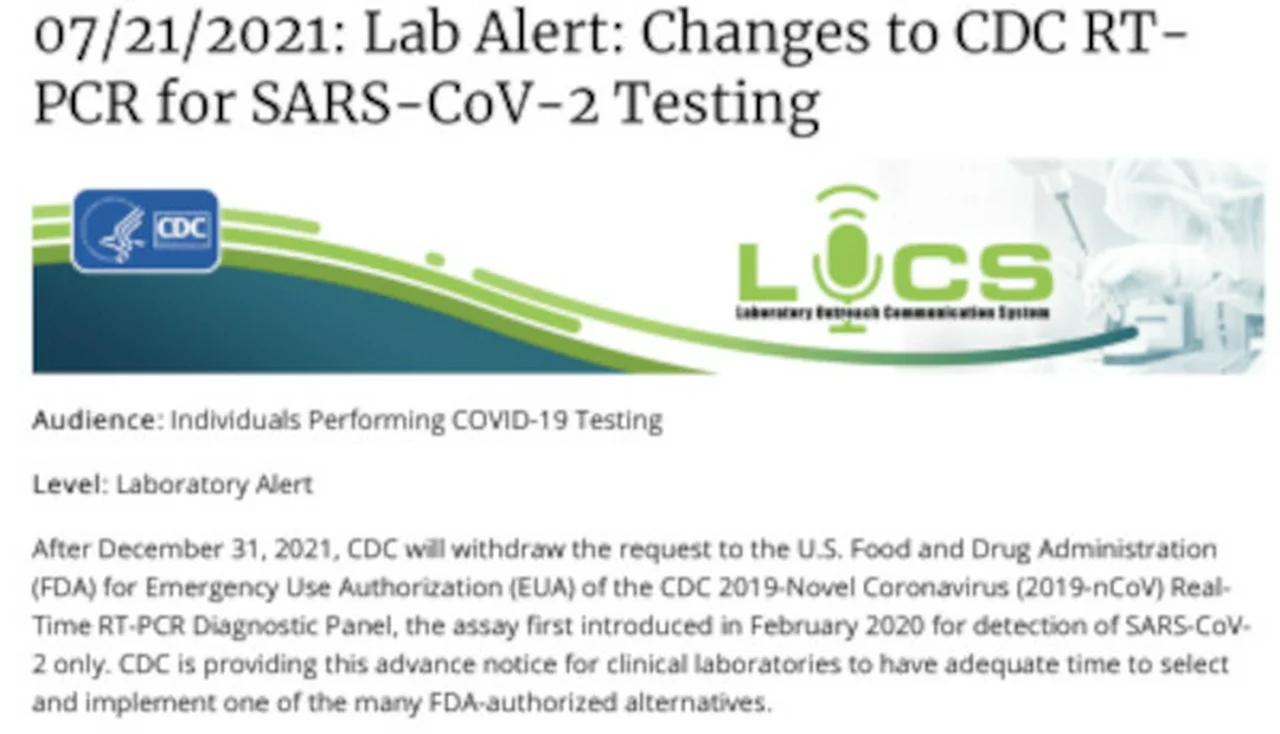 Explosiv: CDC erkennt PCR-Test nicht länger als zulässige Methode zum ...