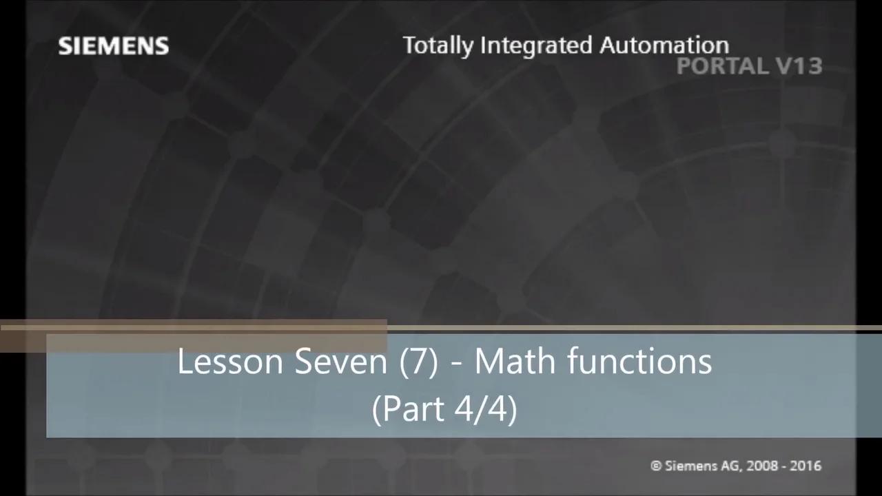 TIA Portal - Math operations Part4