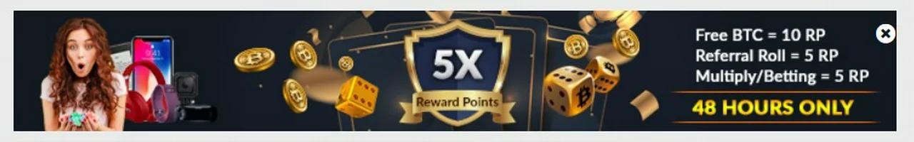 5X Reward on FreeBitcoin