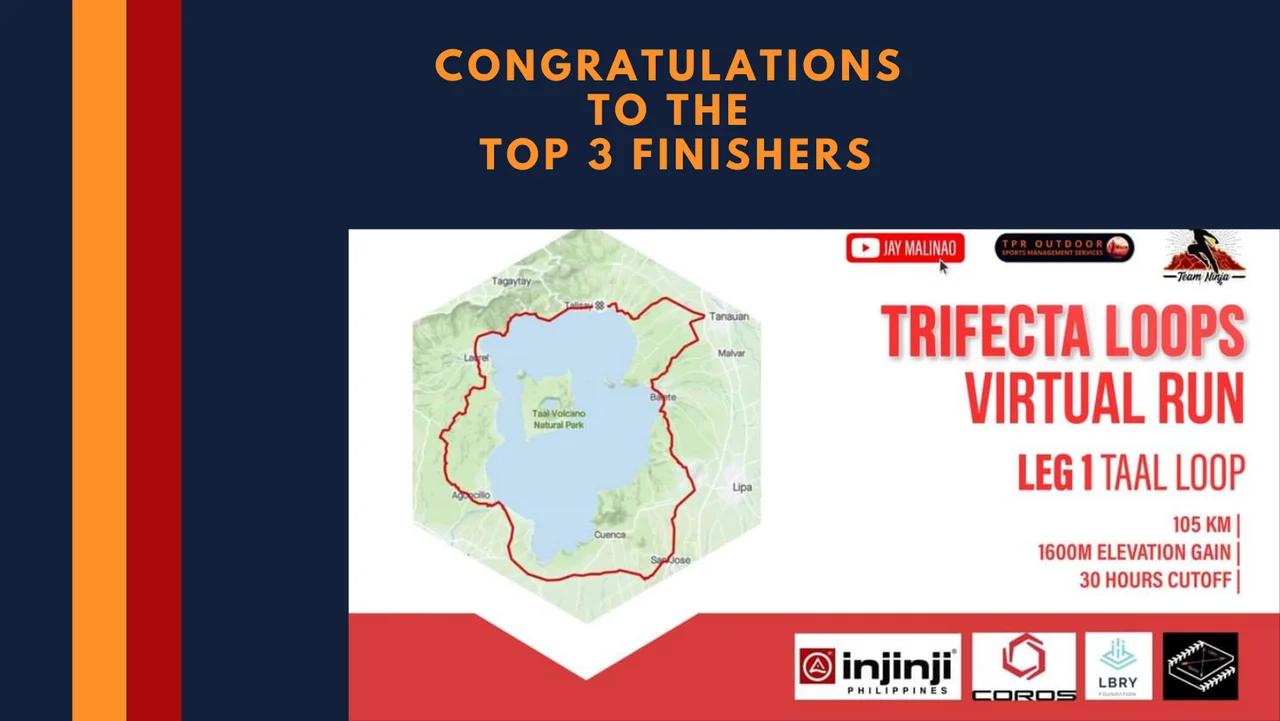 Taal Loop Virtual Run - Top 3 Finishers