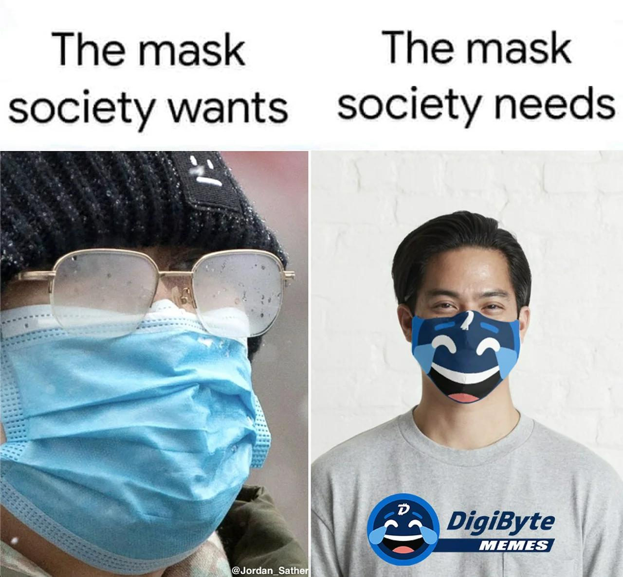 The Mask Society Needs (DigiByte Memes)
