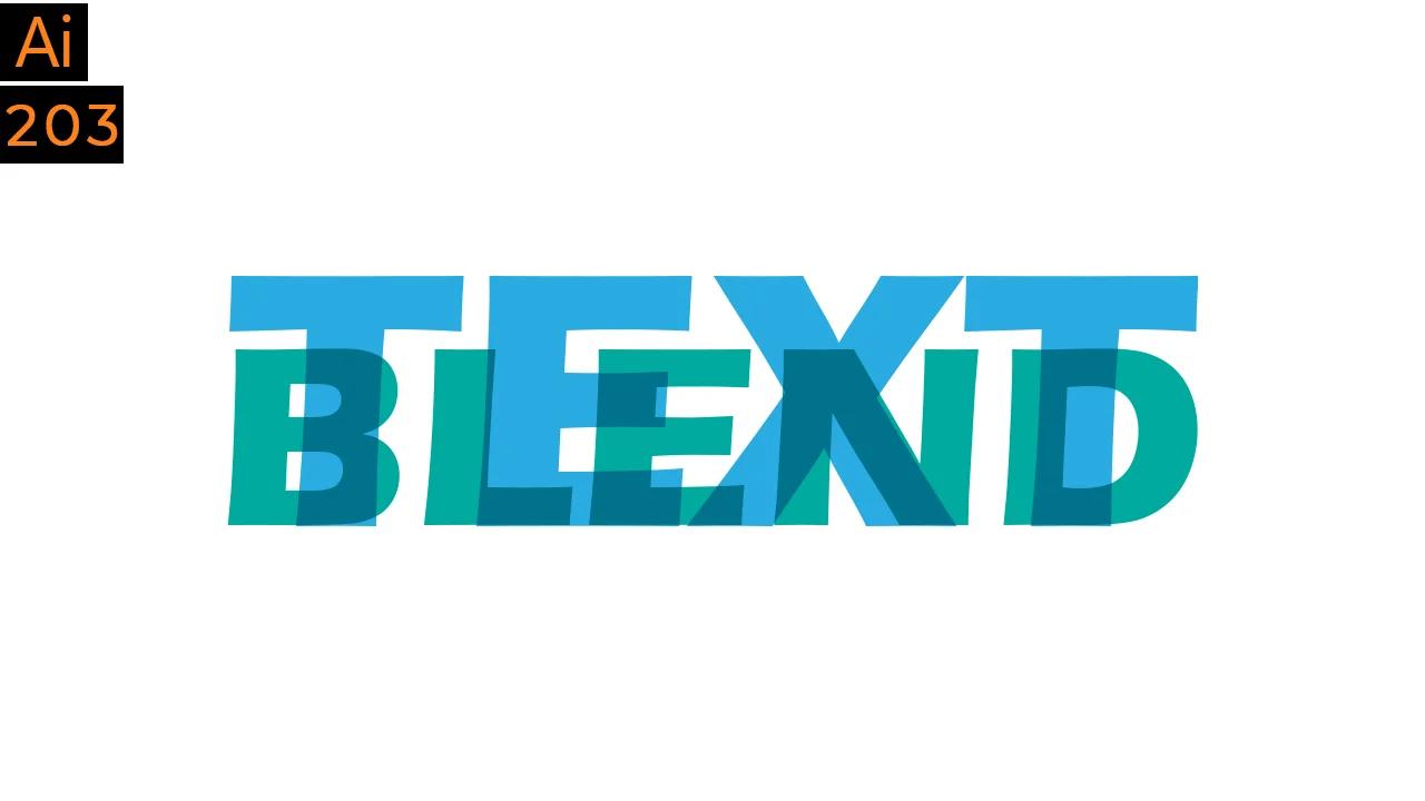 Text Blend Effect in Adobe Illustrator