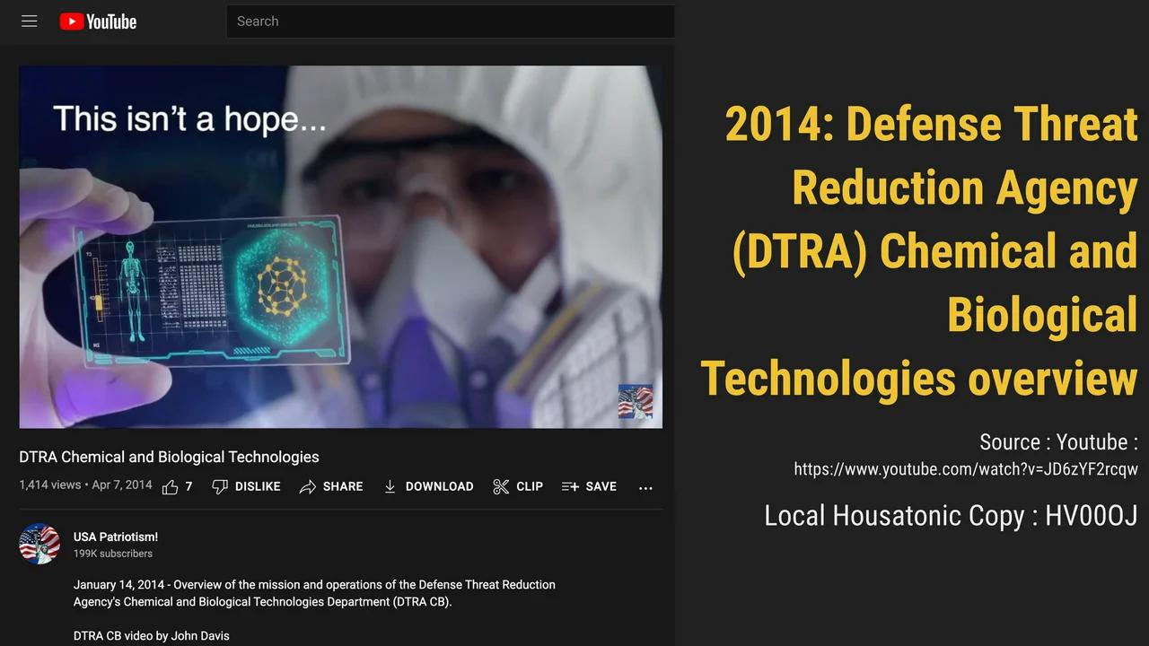 2014: Defense Threat Reduction Agency (DTRA) Chemical and Biological ...