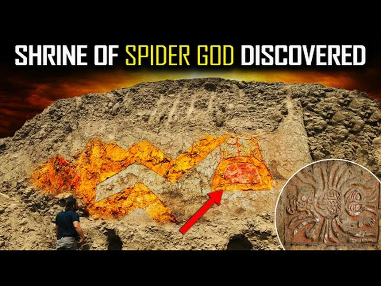 3,200 Year Old Painting of Knife Wielding Spider God Discovered in Peru