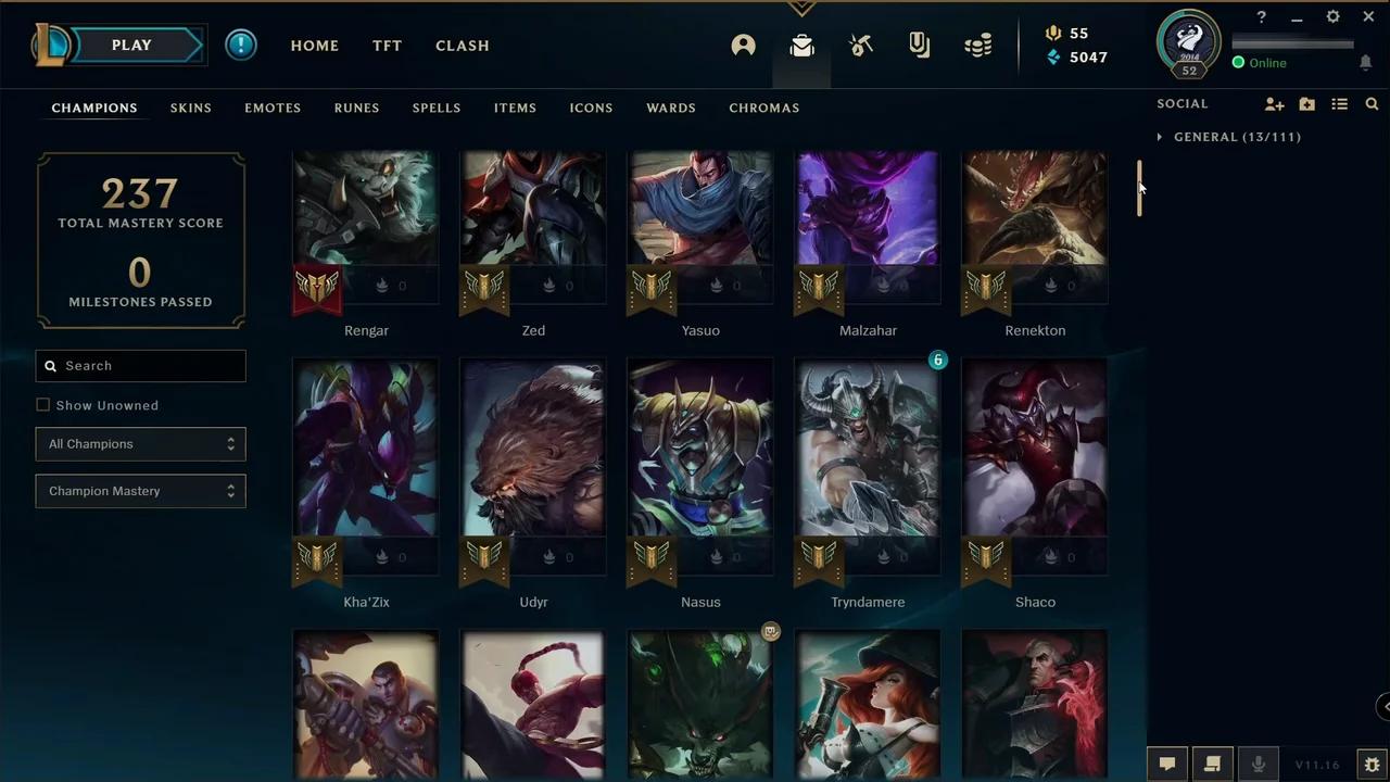 NA League of Legends Account