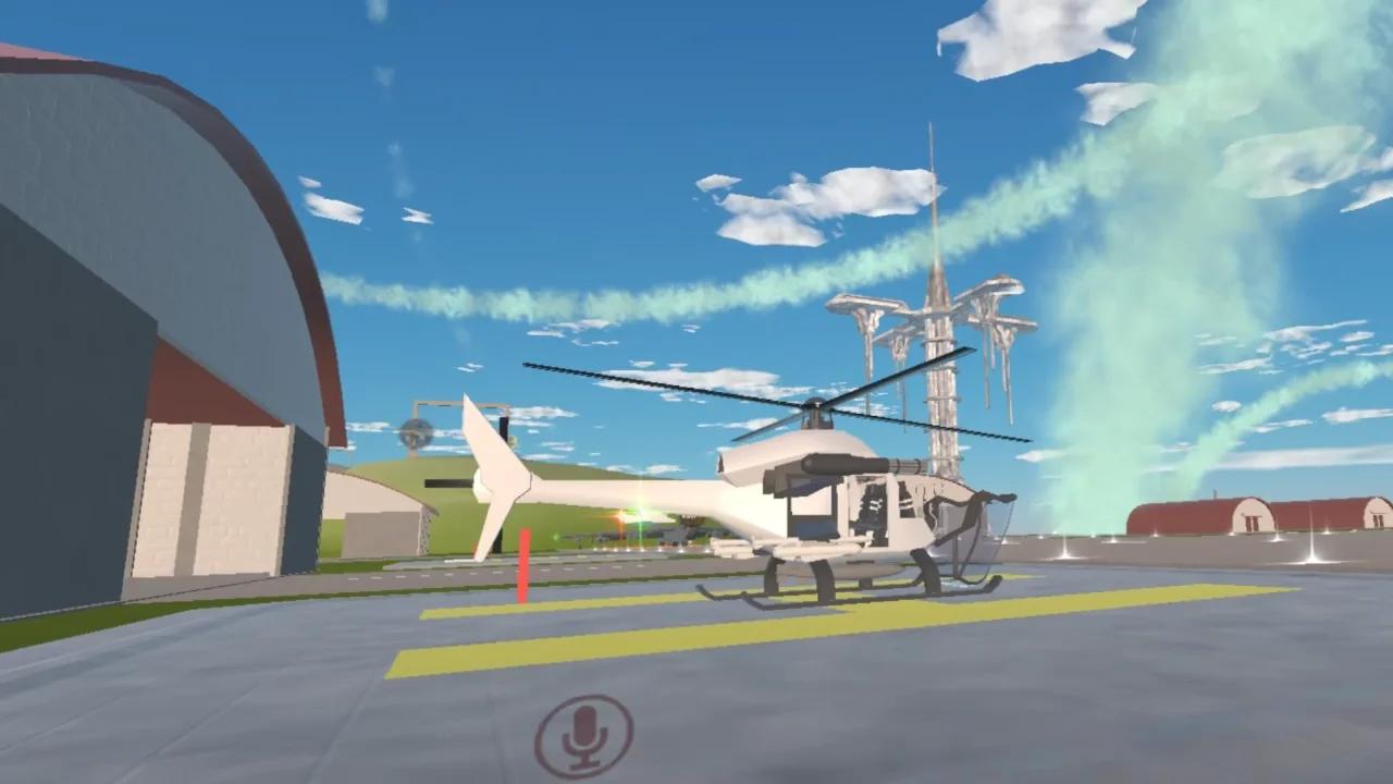 VRChat - Flying airplanes and helicopters.