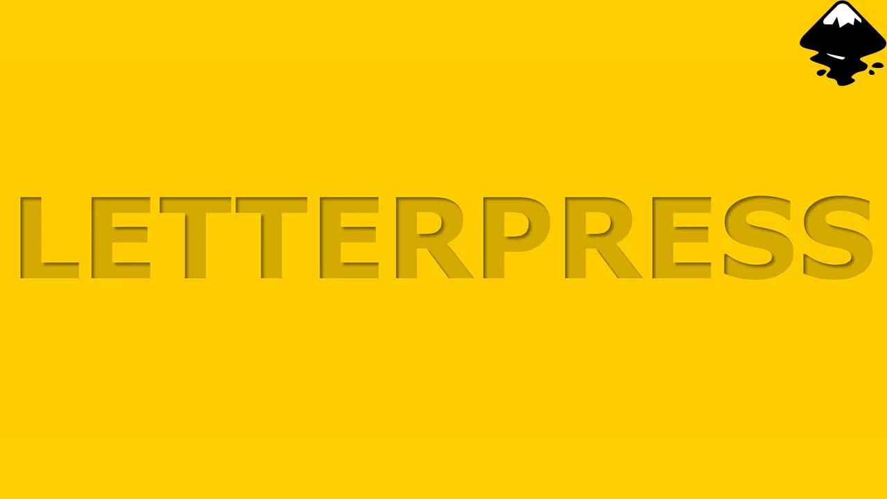 How to create a letterpress text effect in Inkscape