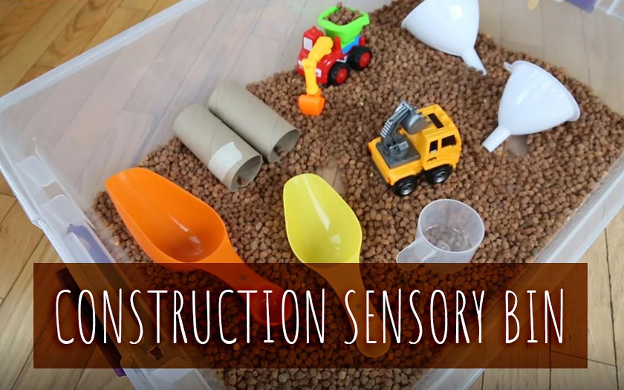 Construction Sensory Bin