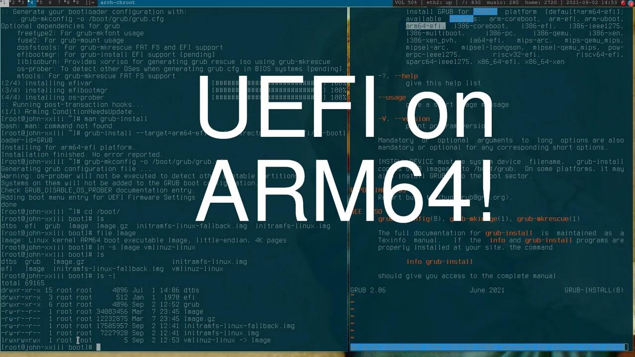 Creating an ArchLinuxARM UEFI Bootable Device