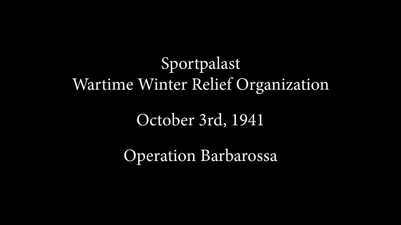 Operation Barbarossa - Adolf Hitler's Speech in 1941