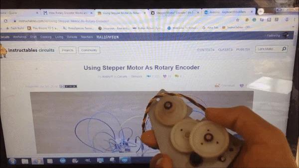 Scrolling through a Webpage using a Stepper Motor | Stepper Motor a ...