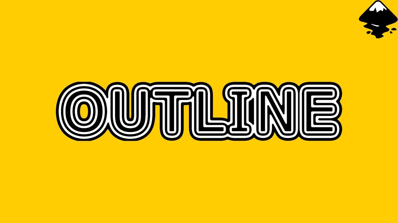 Create a text outline effect in Inkscape
