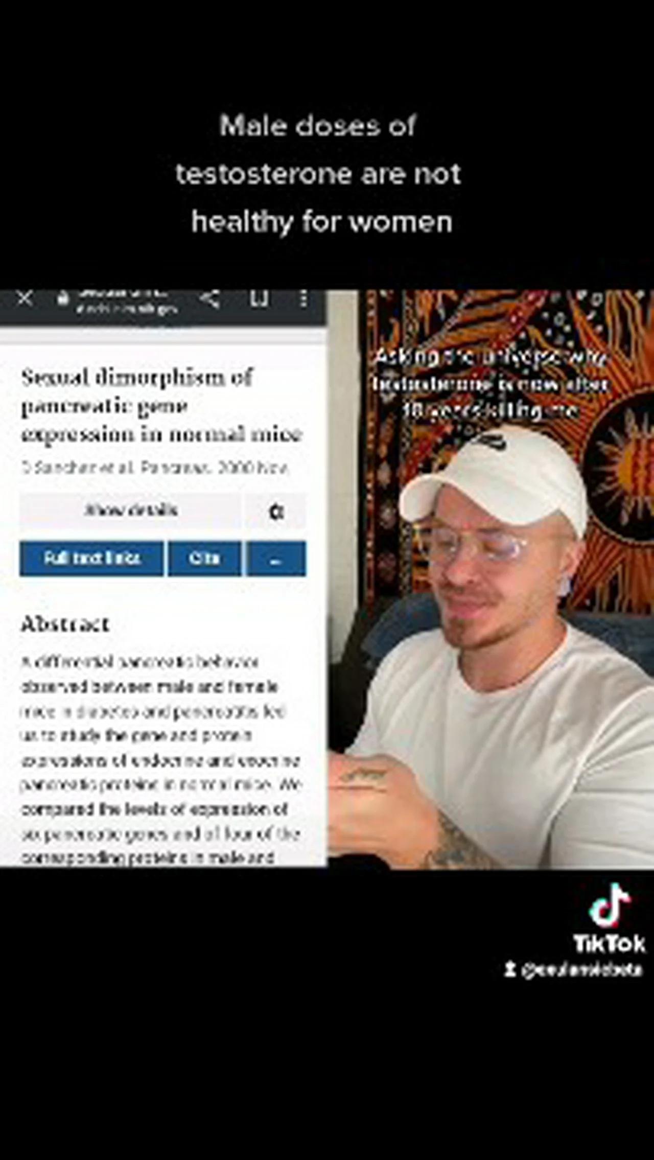 The Pancreas is Sexually Dimorphic! Testosterone is bad for women.