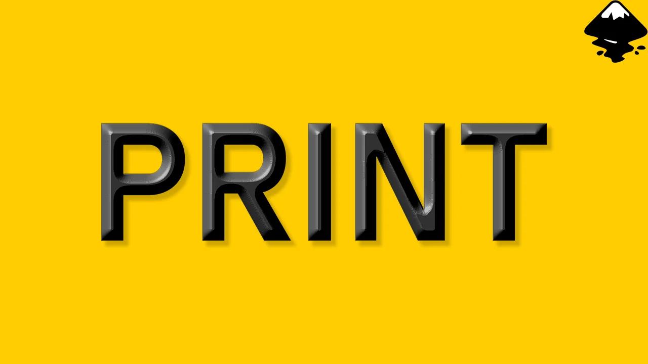 Create a Relief Print Text Effect in Inkscape