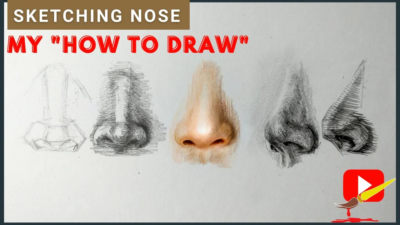 How to Draw a Nose - EASY SKETCH