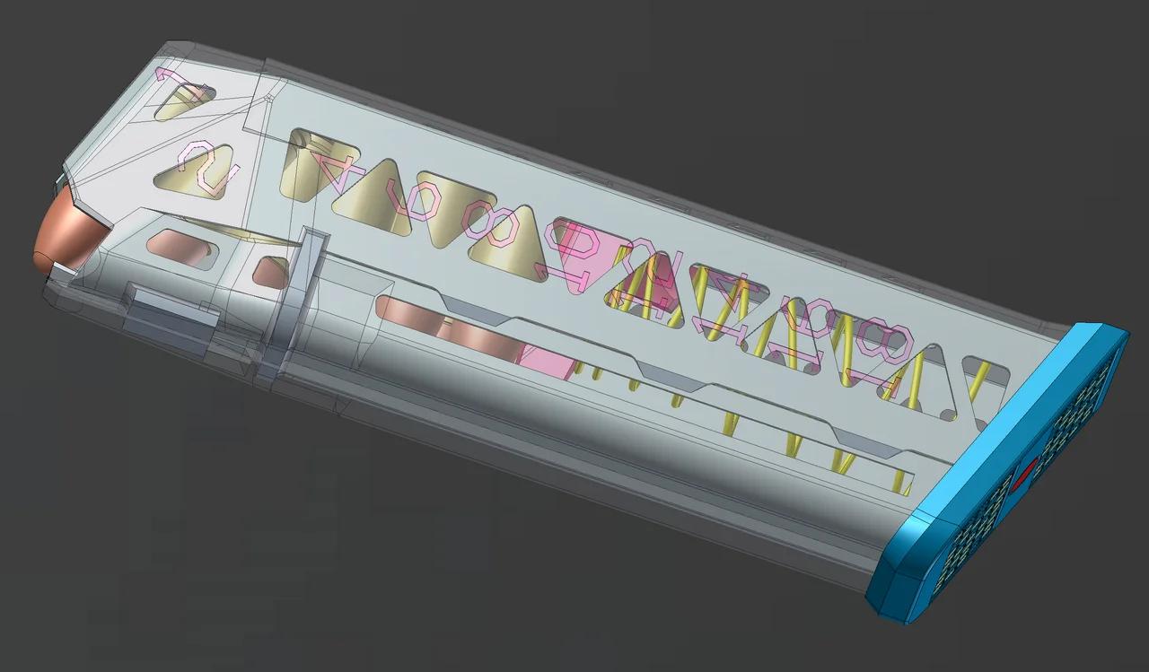 Custom Glock gen4 Magazine Assembly clear polymer jacket steel frame braz