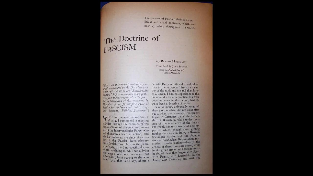 The Doctrine of Fascism - by Benito Mussolini - ebook/pdf