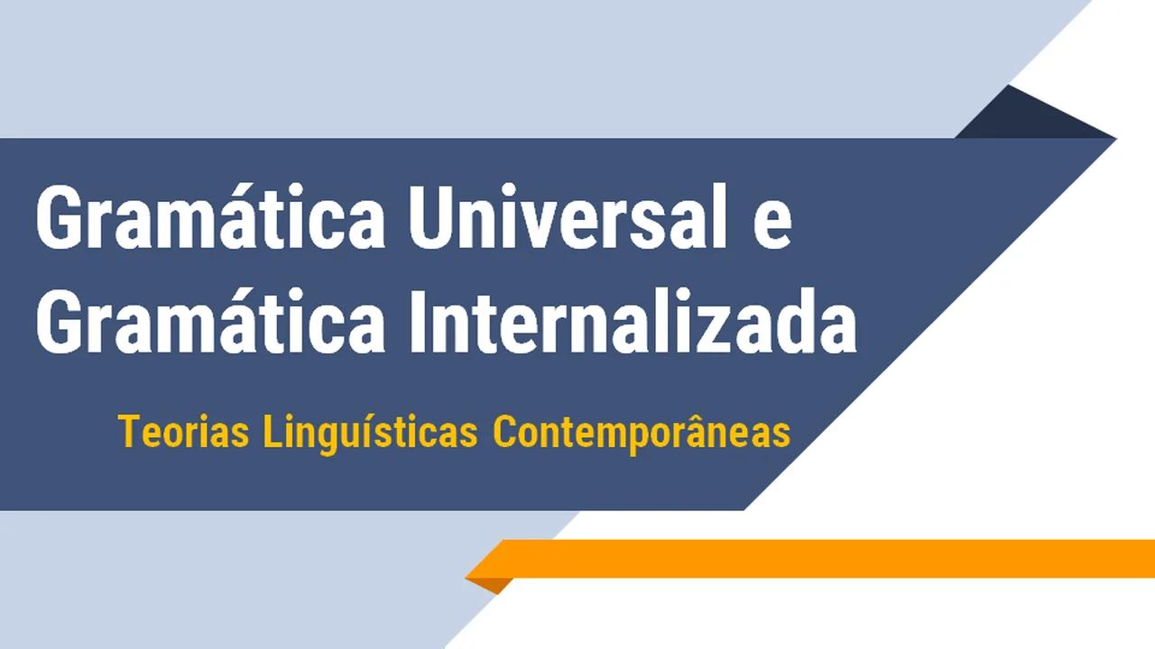 O Que é Gramatica Internalizada - BRAINCP