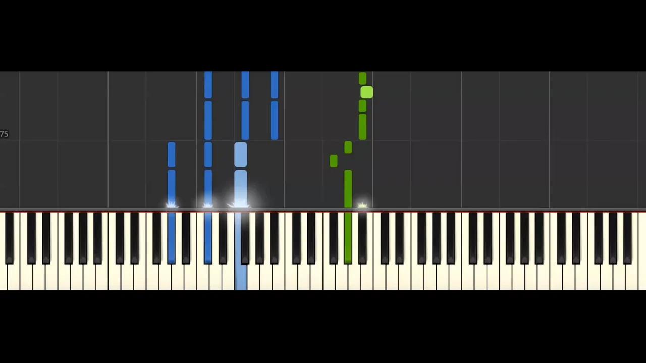 The Script - Rain Piano Tutorial Synthesia