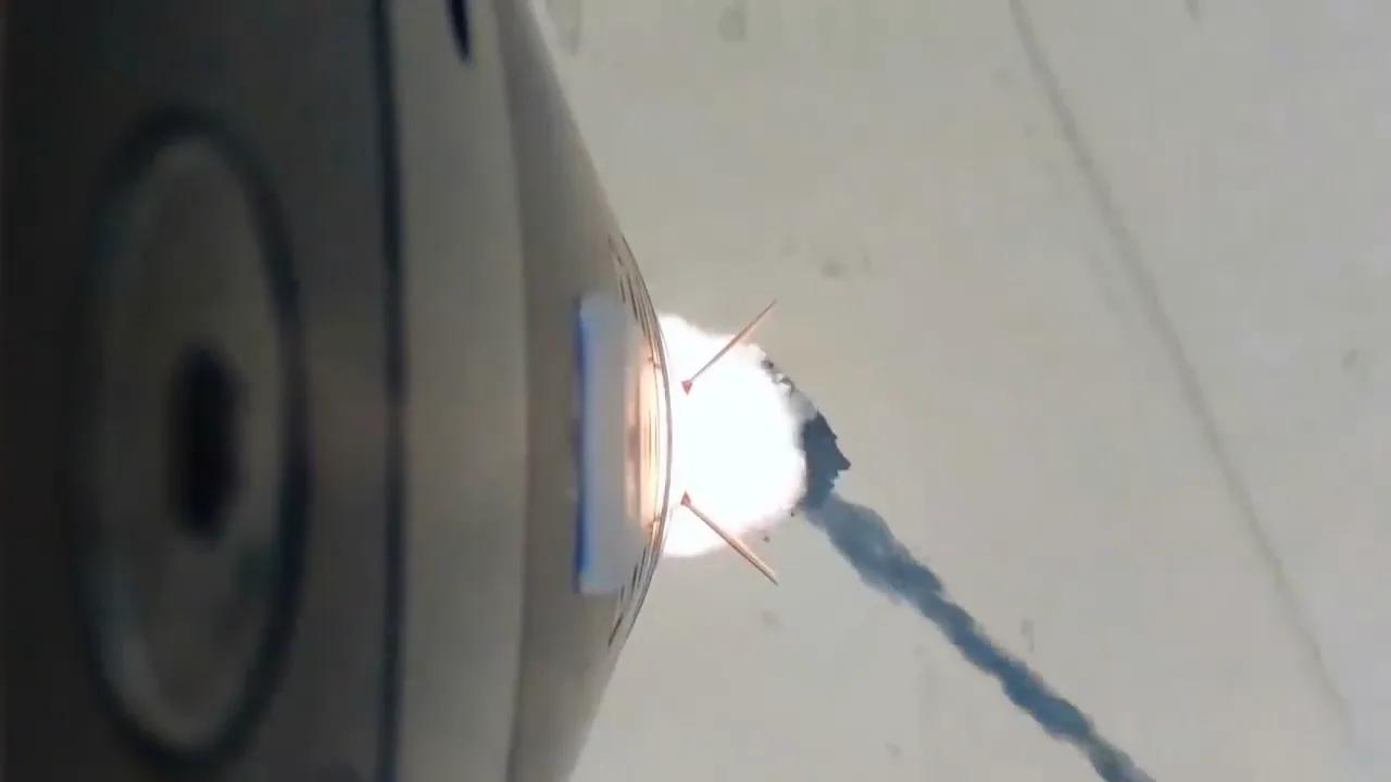 Rocket hitting the firmament