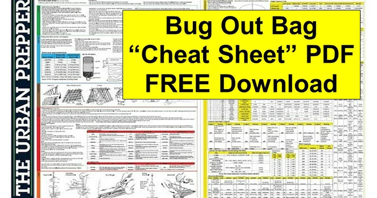 Survival Cheat Sheet by The Urban Prepper (PDF)