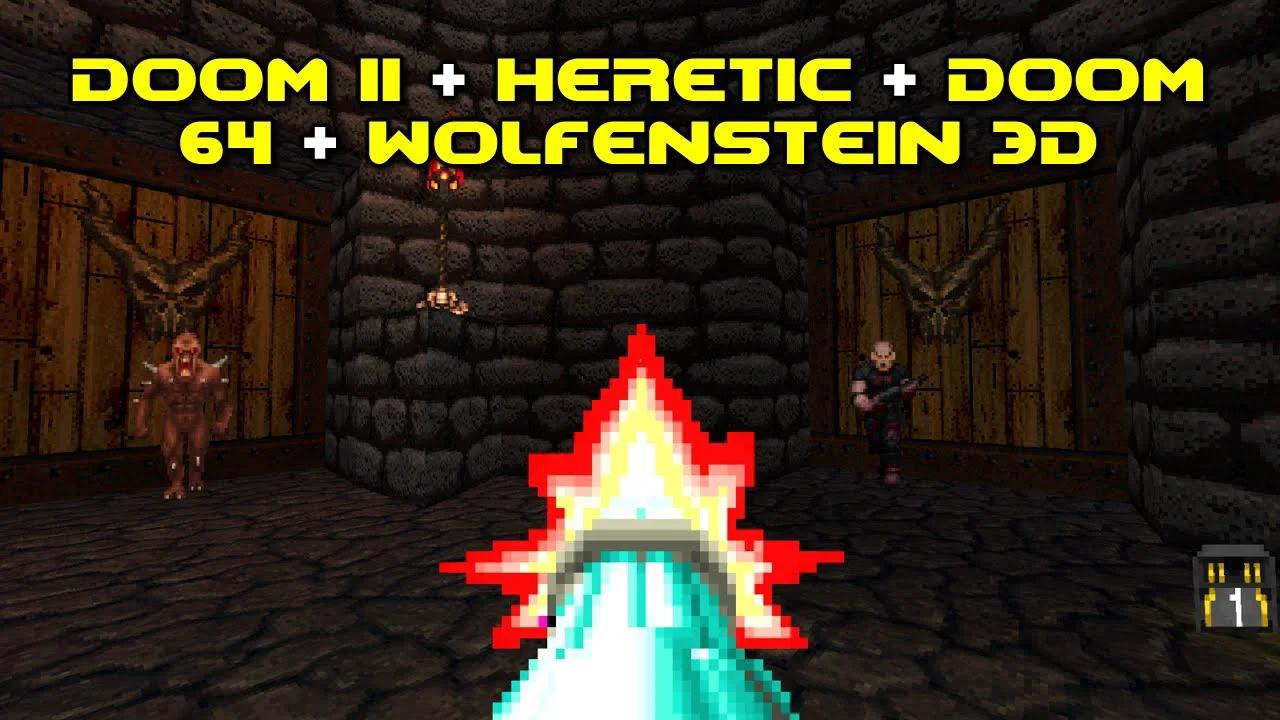 Doom II + Heretic + Wolfenstein 3D + Doom 64 [Mods para Doom combinados]