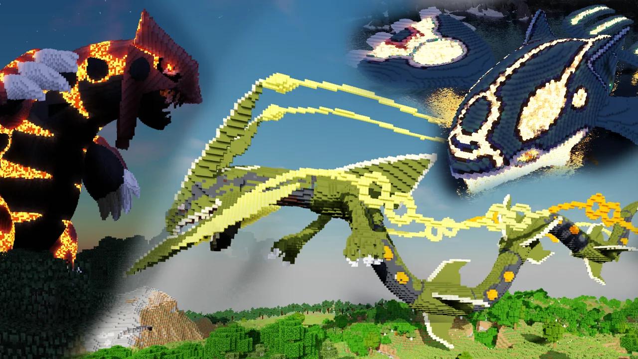 Minecraft Primal Groudon, Kyogre and Mega Rayquaza Build Schematics ...