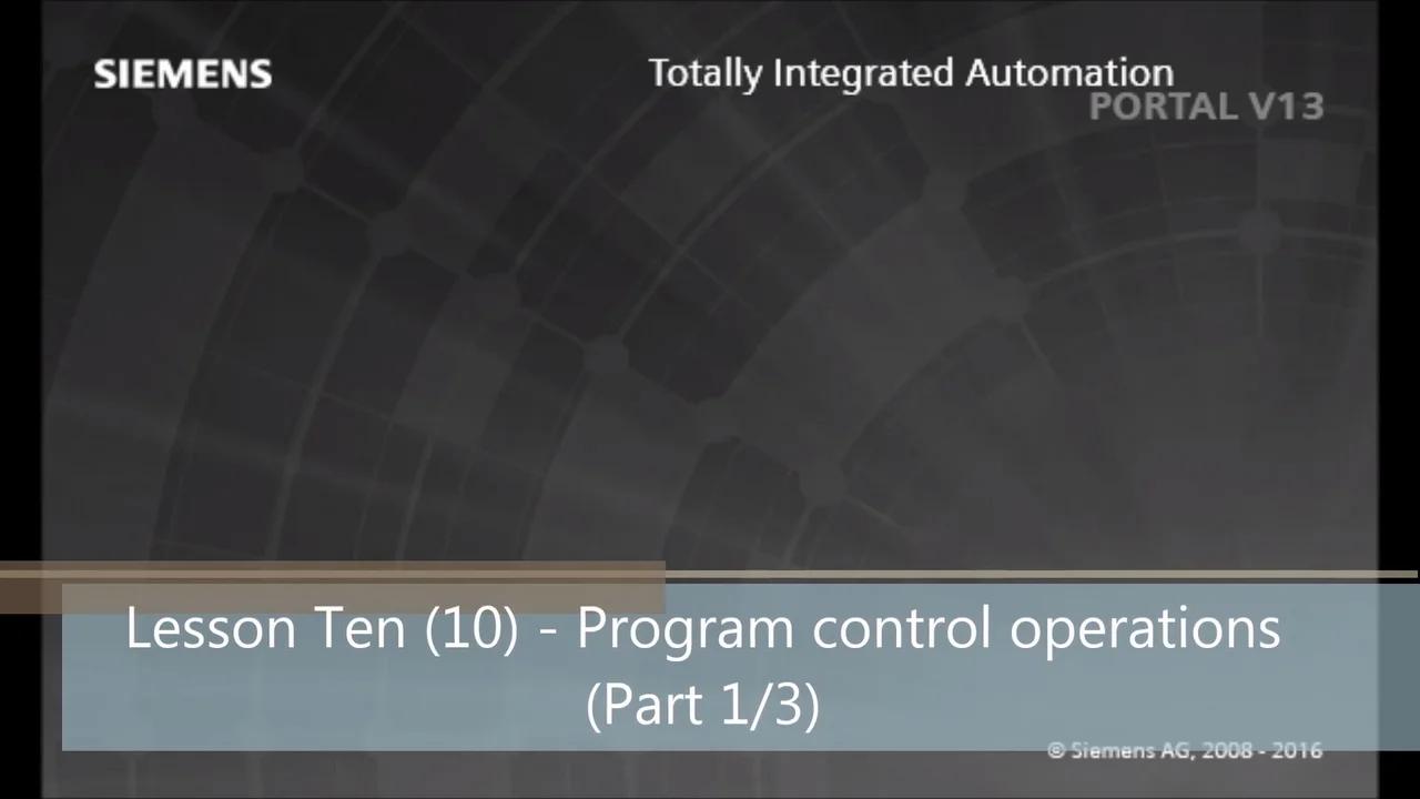 TIA Portal - Program control operations Part1