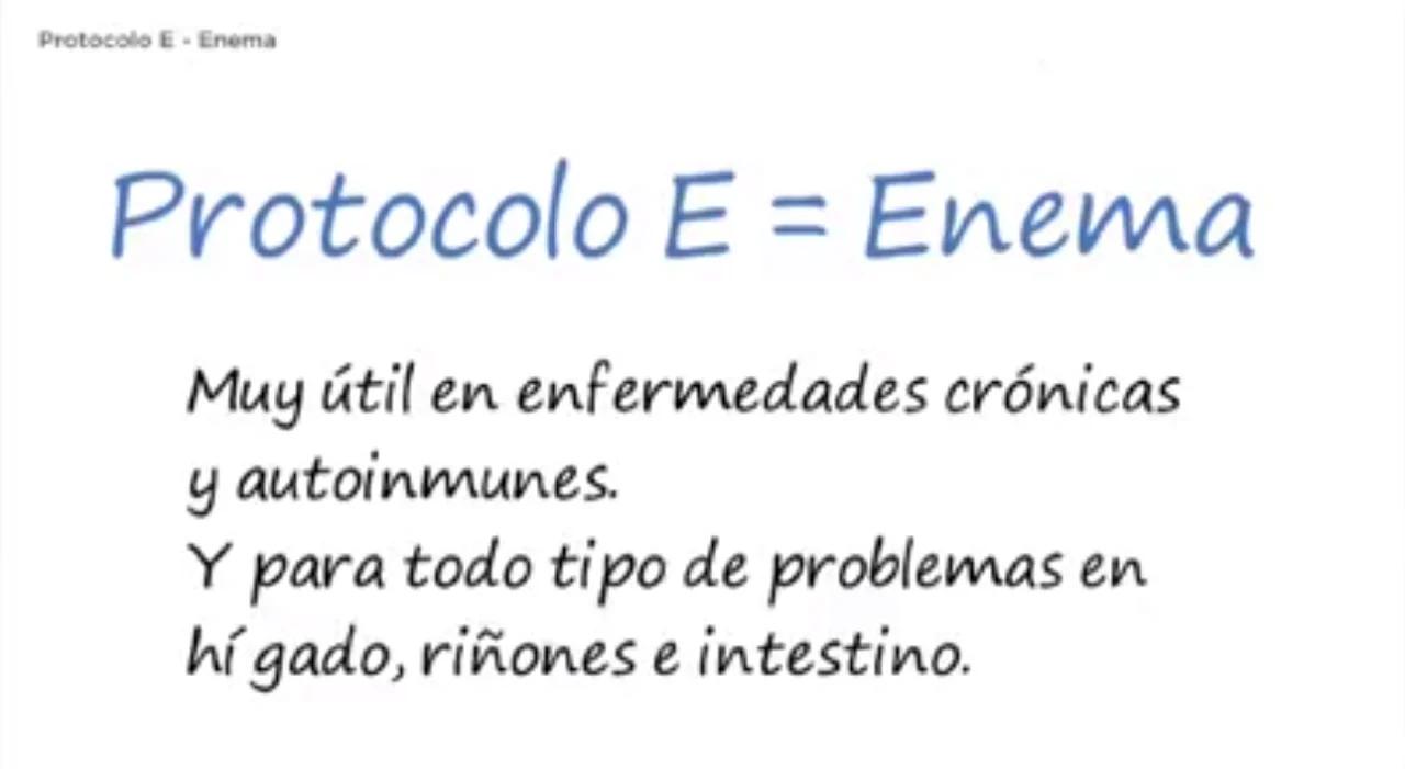 Descripción del protocolo E (enema) para usar con CDS, presentado por el propio Andreas Kalcker