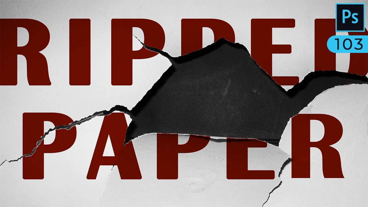 Create a ripped paper text effect in Adobe Photoshop