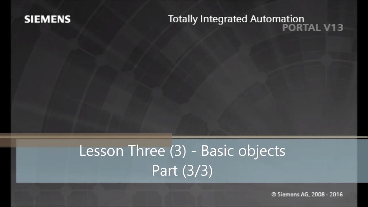 TIA Portal - Basic objects Part3