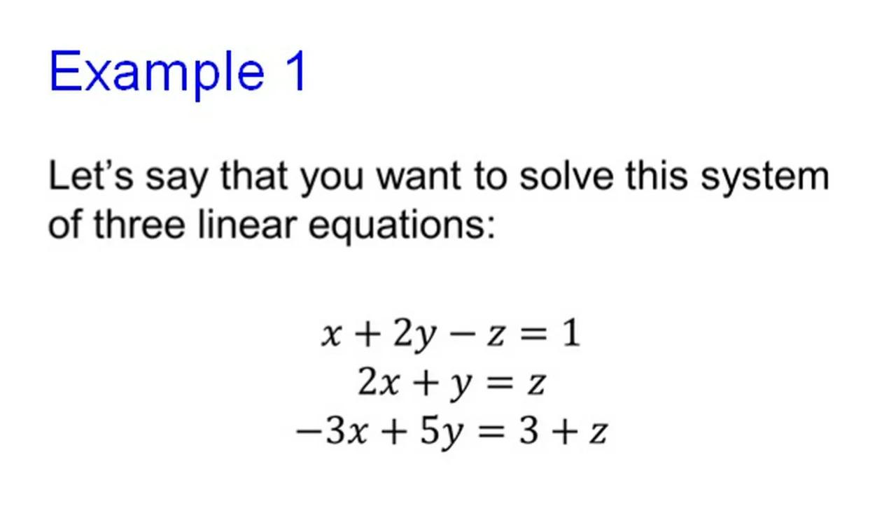 Solve Simultaneous Linear Equations (PDF)