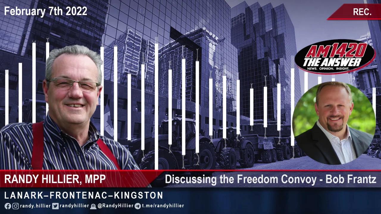 On the Hill discussing the situation with Bob Frantz