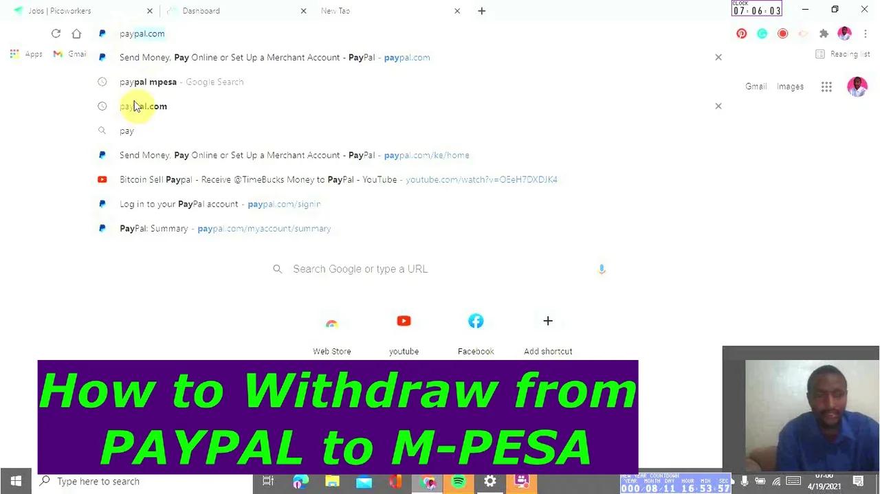 HOW TO WITHDRAW FROM PAYPAL TO M-PESA
