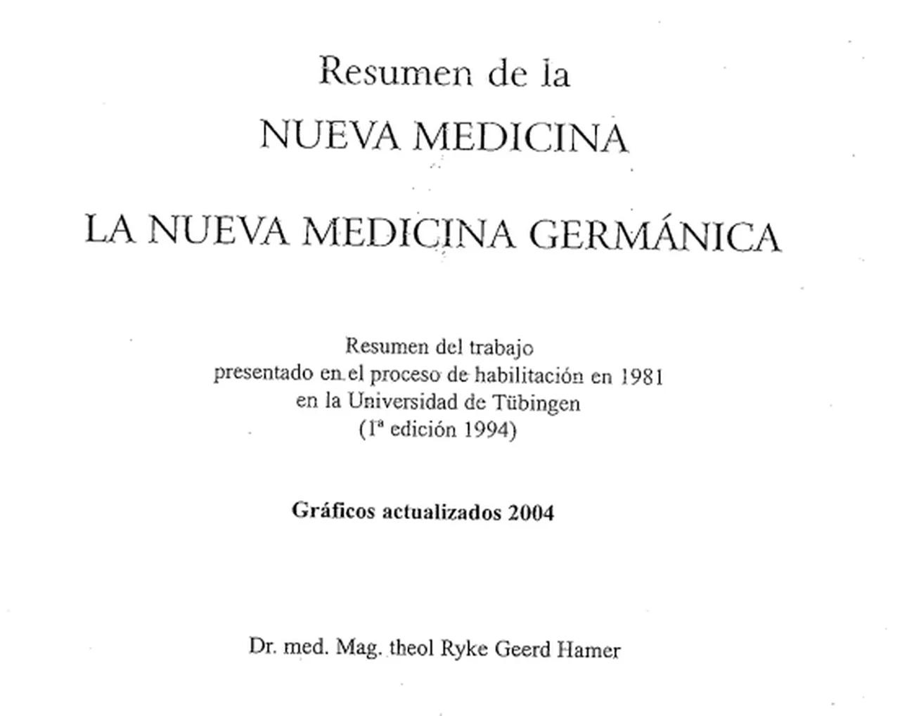 Resumen de la Nueva Medicina Germánica