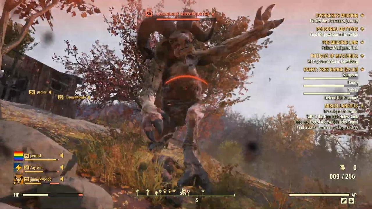 Fallout 76 - Legendary Sheepsquatch