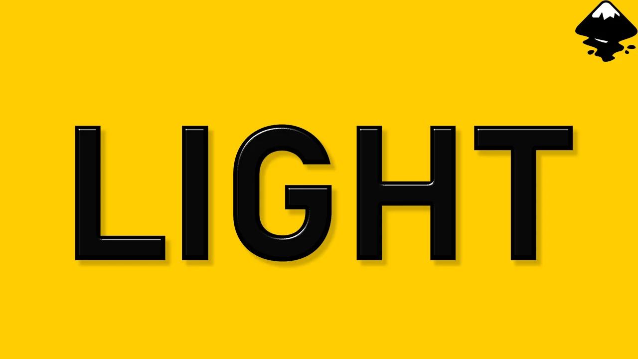 Create a 3D Lighting Effect for Text in Inkscape