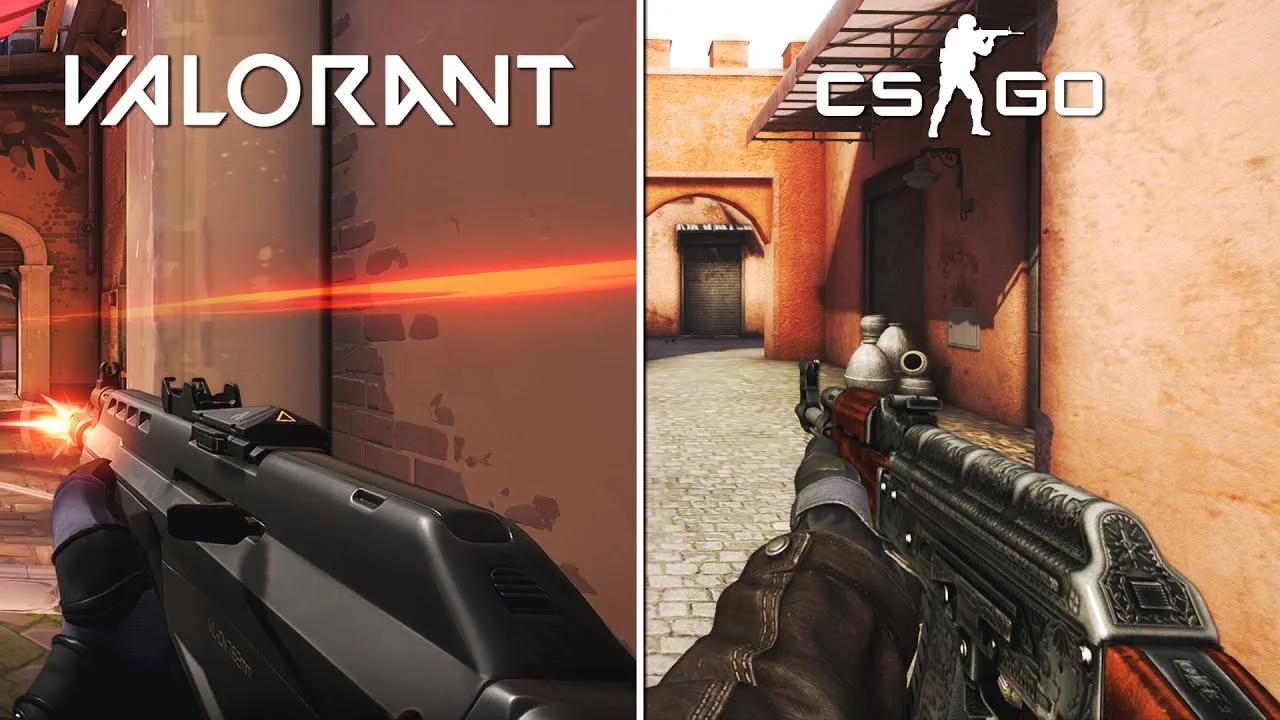 CS-GO vs. VALORANT - All Weapons Comparison
