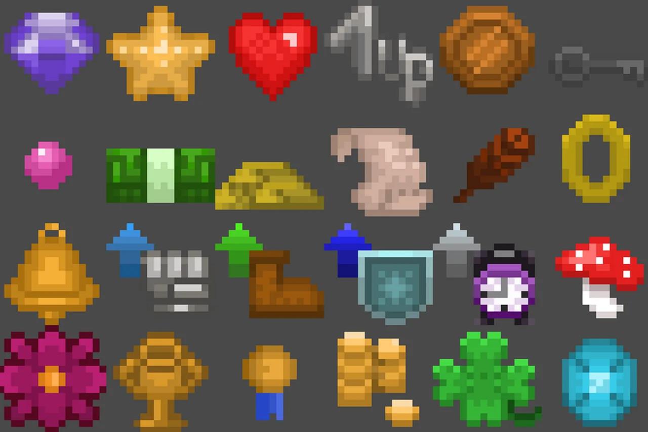 Pixel - Collectibles and Power Ups