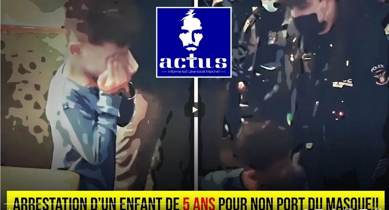 Arrestation dun enfant de 5 ans qui ne portait pas de masque dans un ...