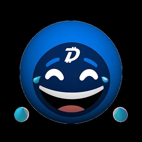 DigiByte Memes Laughing Emoji (Transparent Sticker)