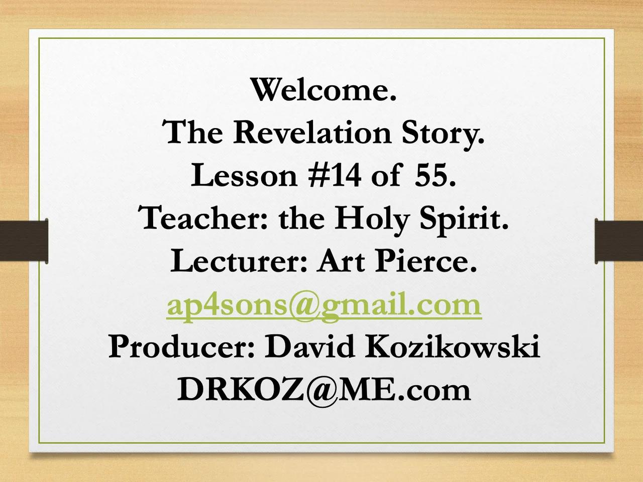 The Revelation Story - Lesson 14