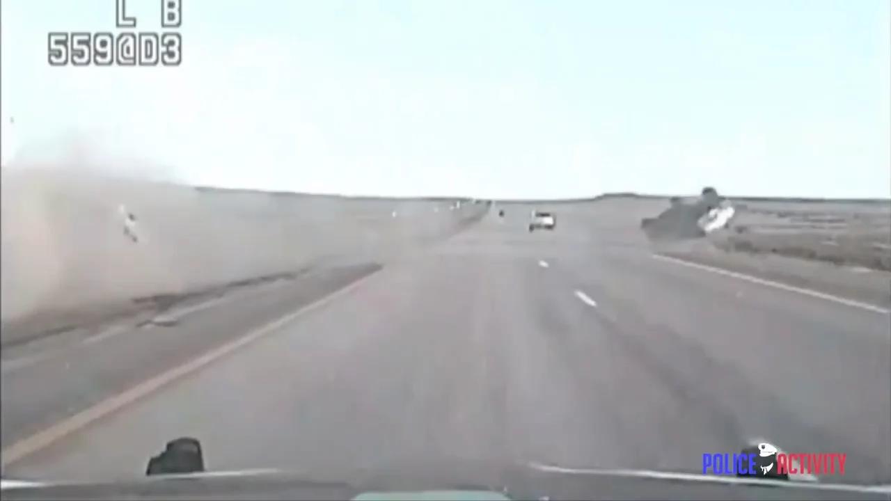 Driver Ejected During High Speed Police Chase