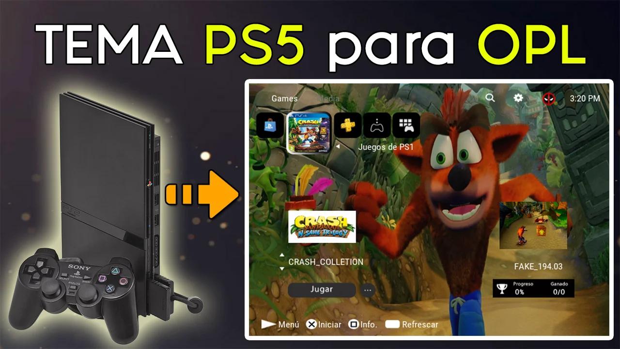 Descargar TEMA PS5 para PlayStation 2 OpenPS2Loader (OPL) Skin