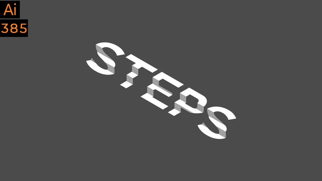 How to create a step text effect in Adobe Illustrator