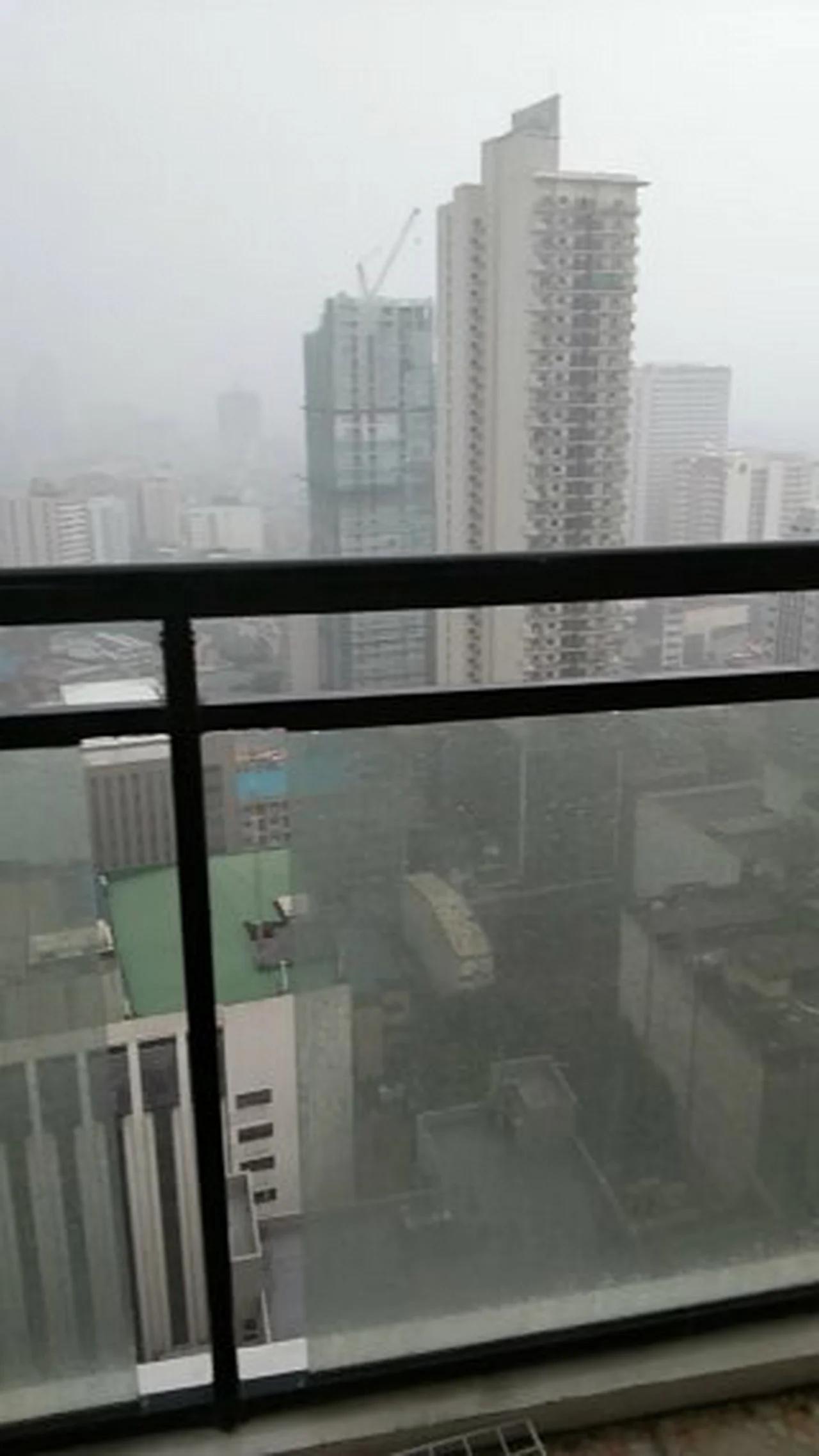 Raining Hard in the City