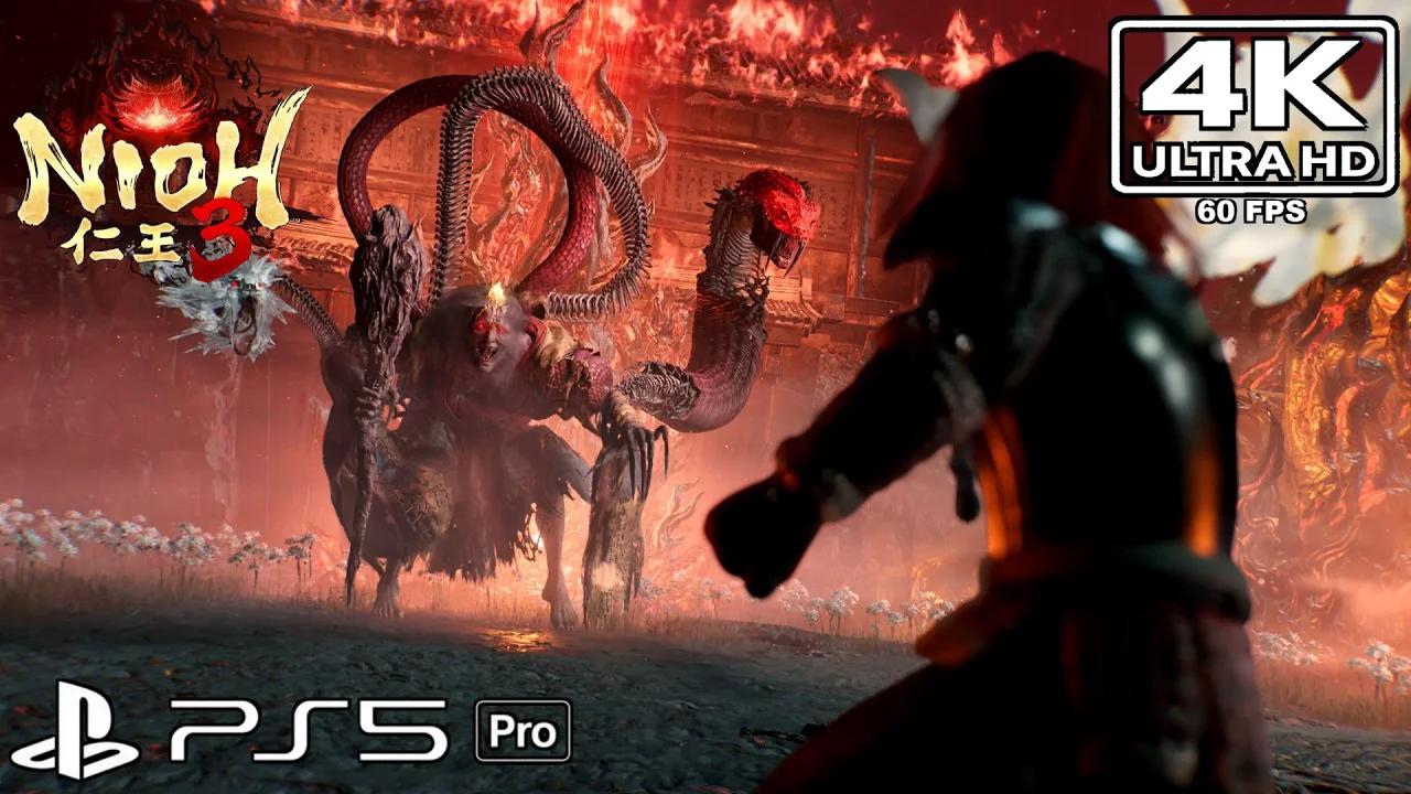 Nioh 3 - Yakotsu-baba Final Boss Fight PS5 Pro (4K 60FPS) All Demo Bosses